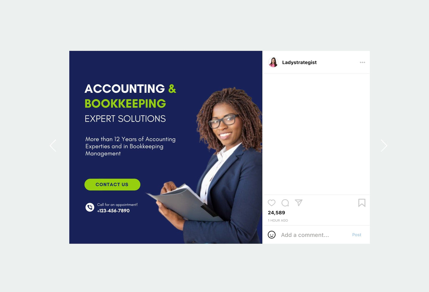 30 Bookkeeping Instagram Post Editable Canva Templates – Ladystrategist ...