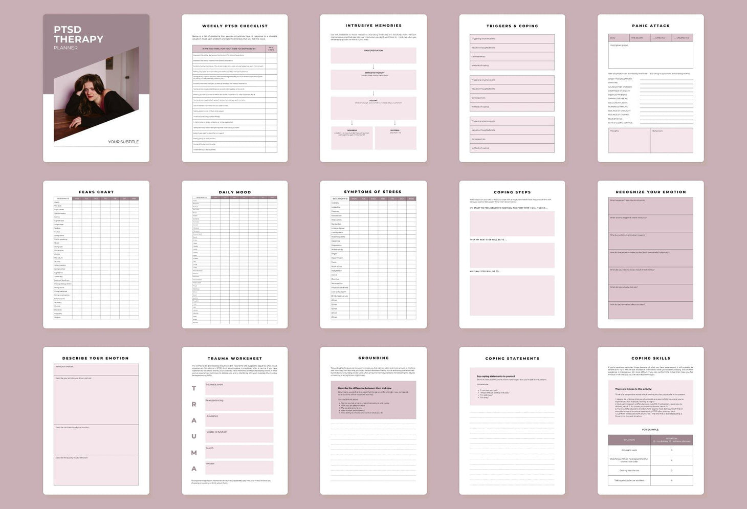 PTSD Therapy Planner Canva Template – Ladystrategist Shop